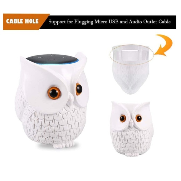 Other | Ceramic Owl Statue Figure Amazon Alexa Echo Speaker Stand Mount ...